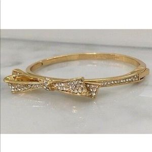 kate spade | Jewelry | Kate Spade Love Notes Pave Bow Bangle Bracelet ...